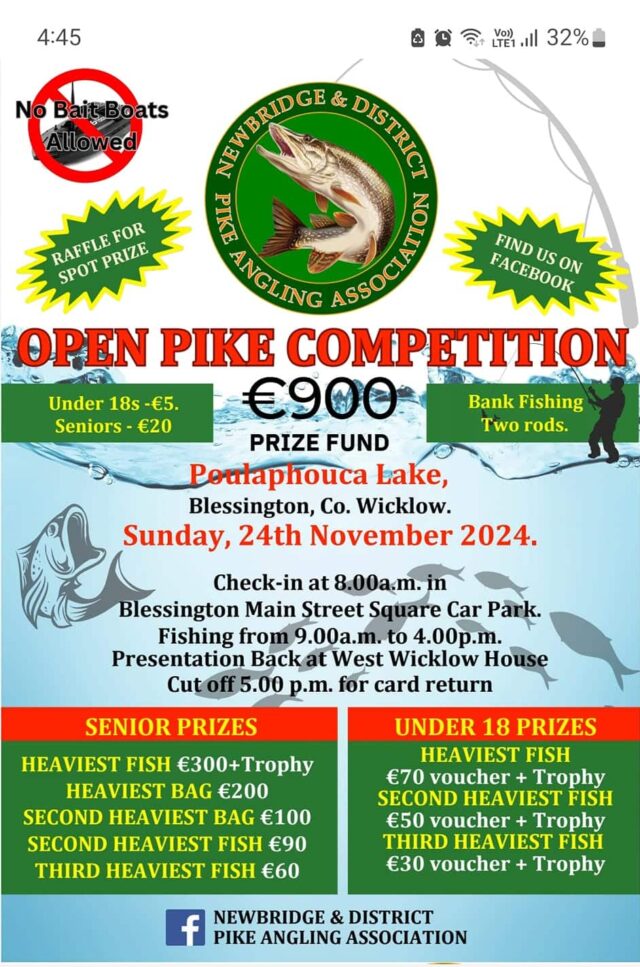 Dates announced for Newbridge District Pike Anglers Open Competition ...